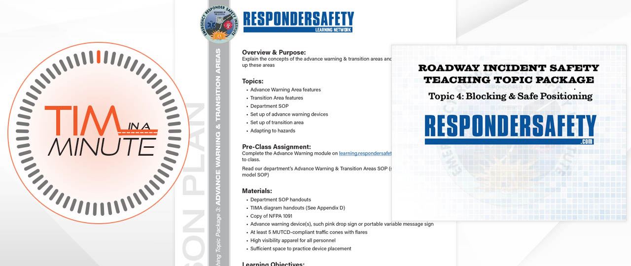 Roadway Safety Teaching Topic Packages | Responder Safety